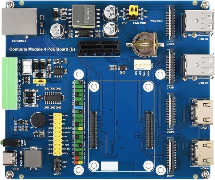 Compute Module 4 IO Board with PoE Feature (Type B) Suitable for All ...