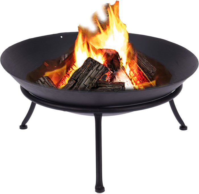 UrBNLIVING Grand panier de brasero en fonte sur support en métal à 3 ...