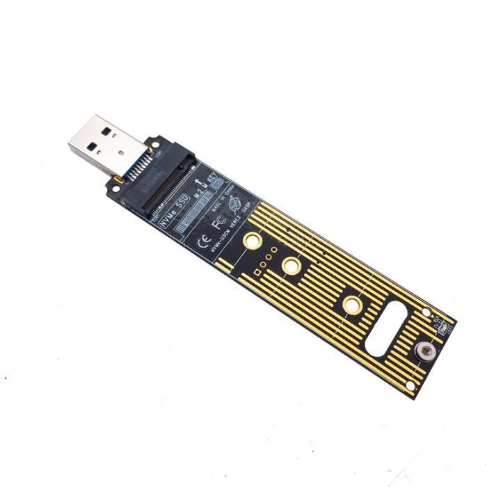 Adaptateur SSD M.2 NVME - Adaptateur M.2 Nvme Ssd Vers Usb 3.1, Carte De Convertisseur Interne ...