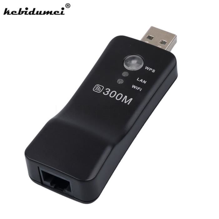 Répéteur Wi fi WPS 300Mbps, adaptateur réseau sans fil universel, câble ...