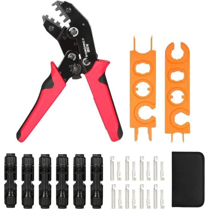 Pince À Sertir Solaire, Ensemble D'Outils De Sertissage Photovoltaïques For Connecteurs De ...