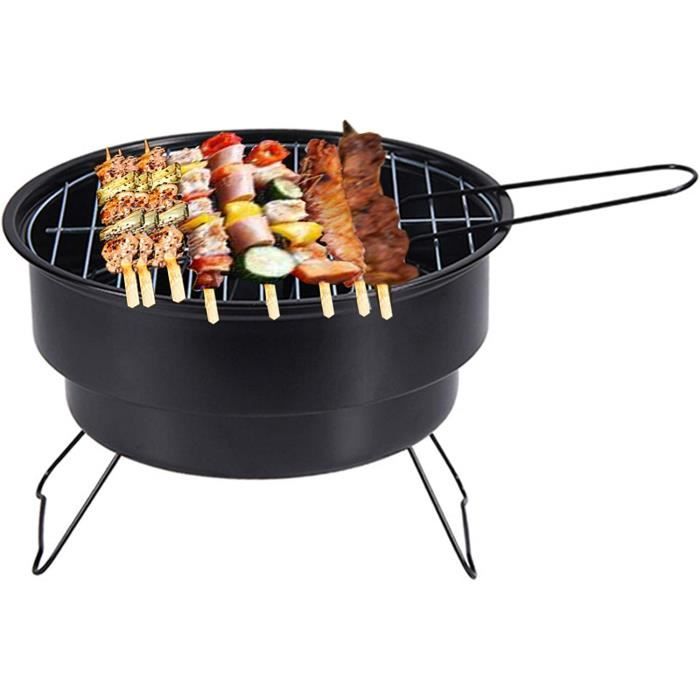 Mini BBQ Grill, Barbecue a Charbon de Bois Portable-Grille de Barbecue ...