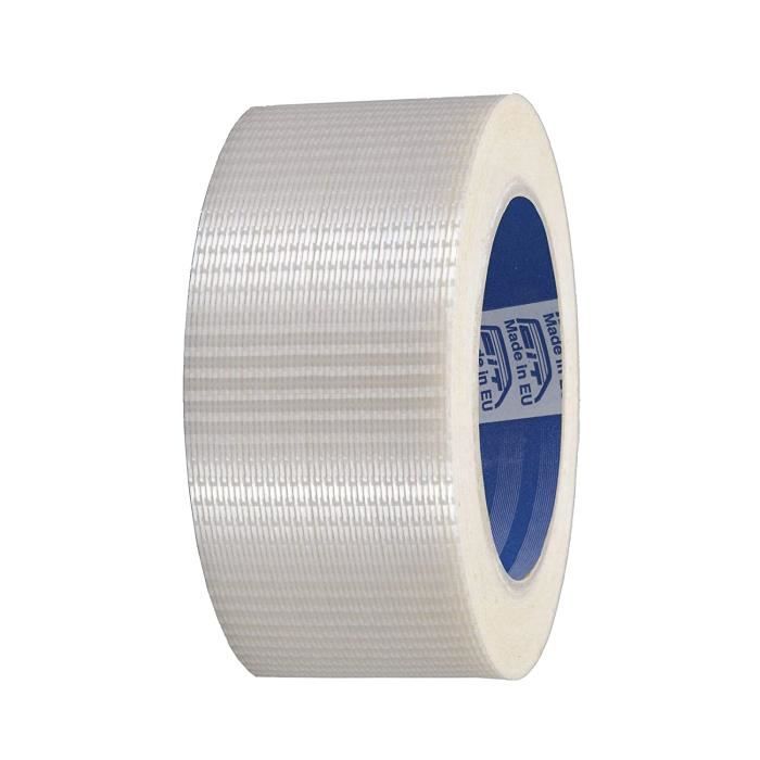 Ruban adhésif renforcé – Trame – Rouleau de 50 mm x 50 m – Transparent ...