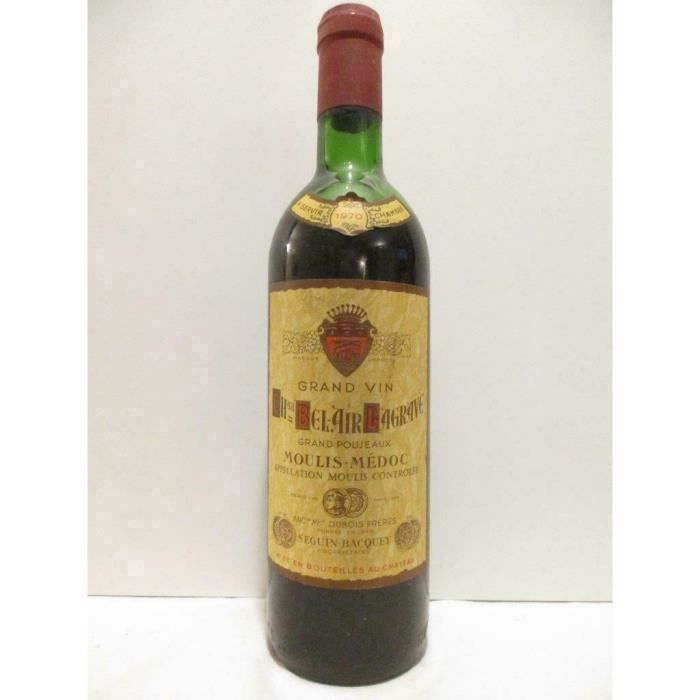 Moulis château bel-air lagrave grand poujeaux rouge 1970 - bordeaux - La cave Cdiscount