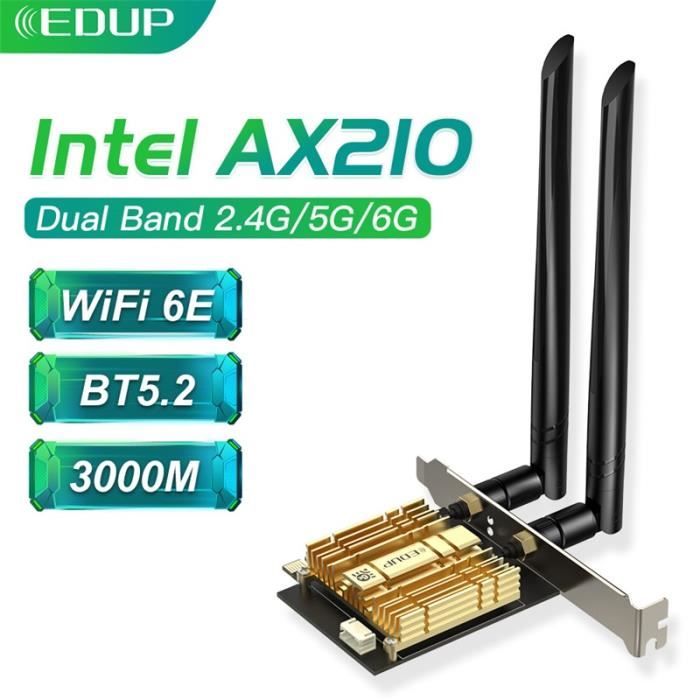 Carte réseau - Intel - AX210 - Wi-Fi 6E - 5374 Mbps - PCI-Express Dual-Band - Cdiscount Informatique