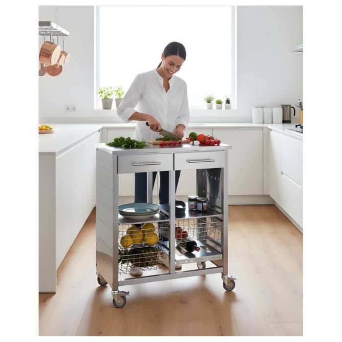 Desserte Cuisine Inox