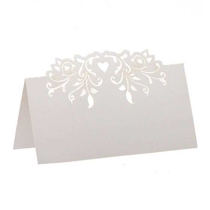 60 Pcs Dentelle Table de Mariage Nom Place Cartes PersonnaliséEs ...