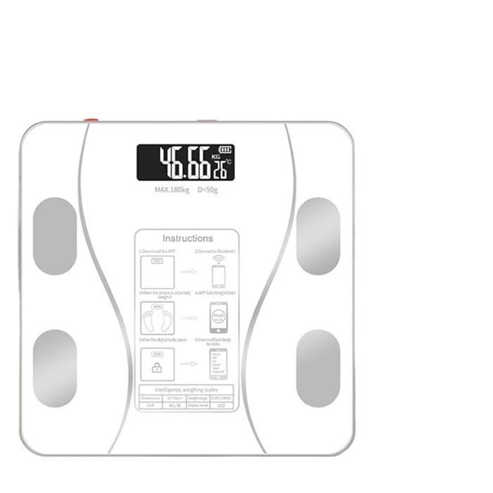 Balance de poids électrique Smart Body Fat Portable Pesant la balance ...
