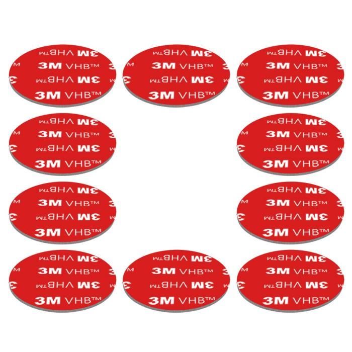 3M VHB Pastille Adhésif Double Face Extra Fort,10 Pièces Tampon ...