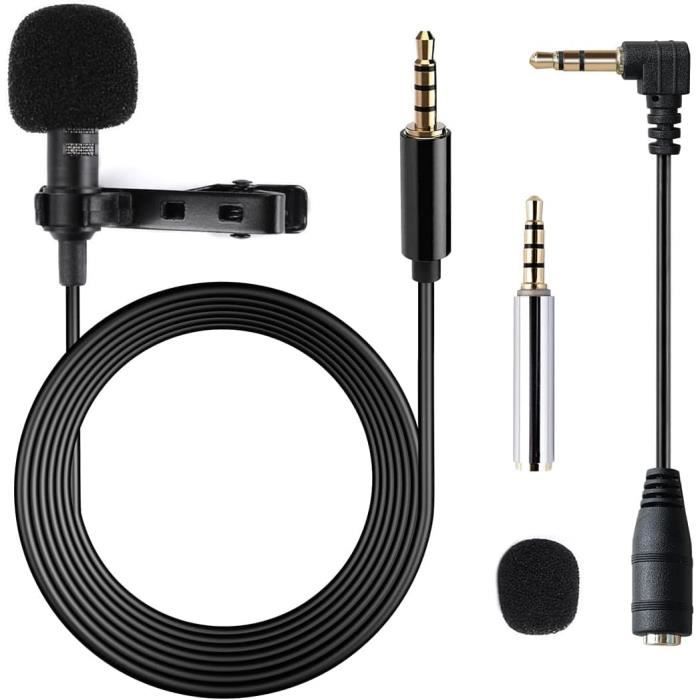 Micro Cravate Pour Smartphone, 3.5Mm Audio Jack Microphone Condensateur ...