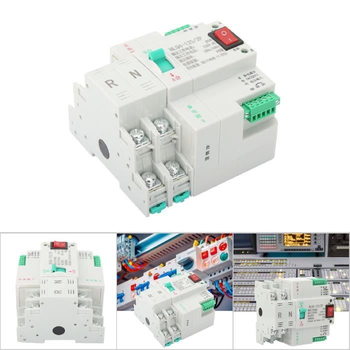 VBESTLIFE Commutateur de transfert AC 230V 2P 63/80/100A Interrupteur à ... VBESTLIFE Commutateur de transfert AC 230V 2P 63/80/100A Interrupteur à ...