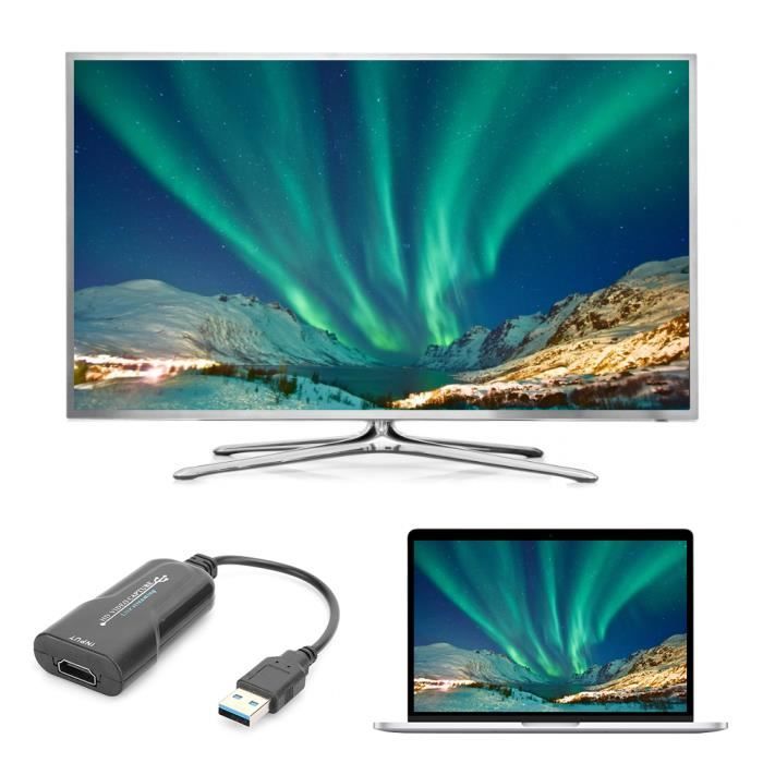 ZJCHAO Carte de capture USB vers HDMI Boîte de capture vidéo 1080p60 ...