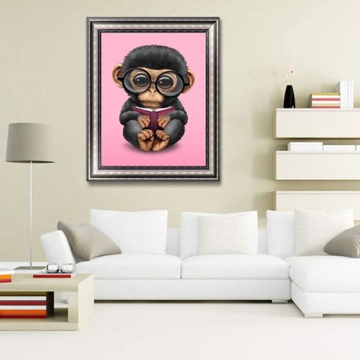 Diamond Painting Complet, Singe Orang-Outan Les Animaux Diamant ...