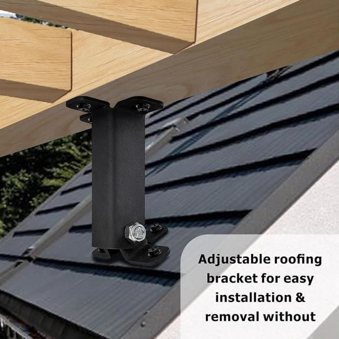 YOSOO Support de toit pour pergola Support de faisceau de toit en acier ...
