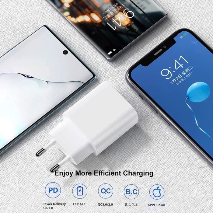 Iphone 15-15 Pro-15 Pro Max-15 Plus Chargeur Rapide,20W Pd3.0&Pps ...