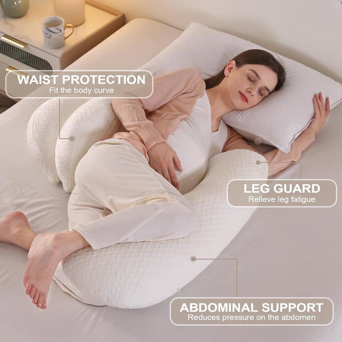 Coussin de grossesse, design ergonomique, housse amovible et lavable, B ...