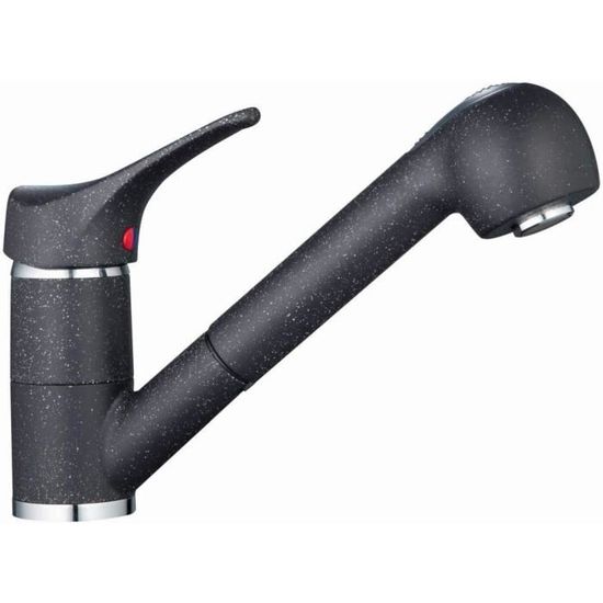 Robinet Mitigeur Évier De Cuisine, Robinet À Douchette En Granite Noir ...