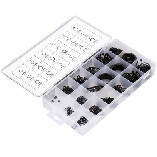 URB - Kit d'anneaux élastiques 300Pcs ressort de bague de retenue de ...