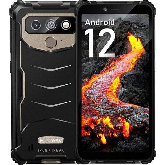 HOTWAV Telephone Portable Incassable Android 12, T5 Pro 6.0 HD+ ...