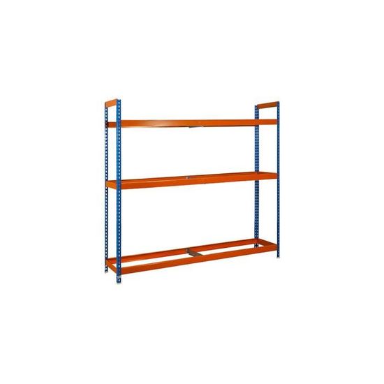 Etagère 3 niveaux 900 Kg L. 1500 x Ht. 2000 x P. 450 mm KIT AUTOFORTE 1504-3 BLEU/ORANGE ...