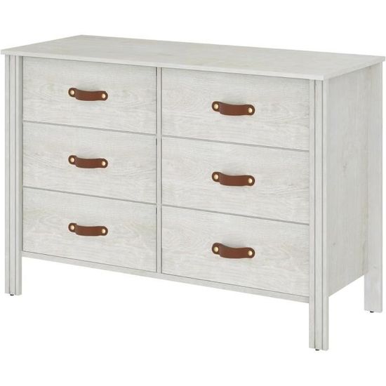 Commode Pour Enfants Pour La Chambre À Coucher, Commode Blanche Avec 6 ...