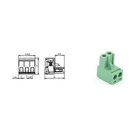 Bornier femelle embrochable 2 poles pas 5.08mm ten - Cdiscount Bricolage