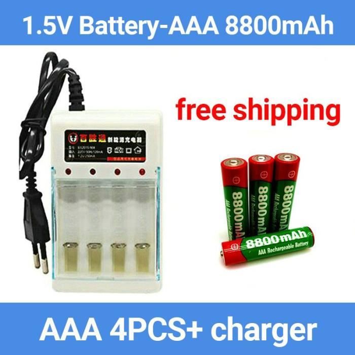 Ou--Batterie Alcaline 1.5v, 8800mah, Rechargeable, Aaa, Pour ...
