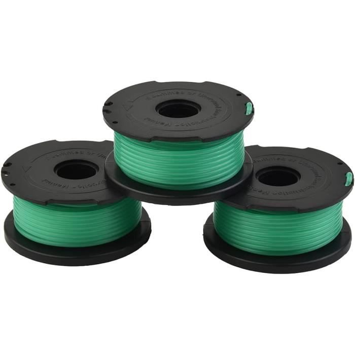 Lot De 3 Bobines Et Fil Pour Débroussailleuse Black & Decker Gl7033 Gl8033 Gl9035 A6482 Pour ...