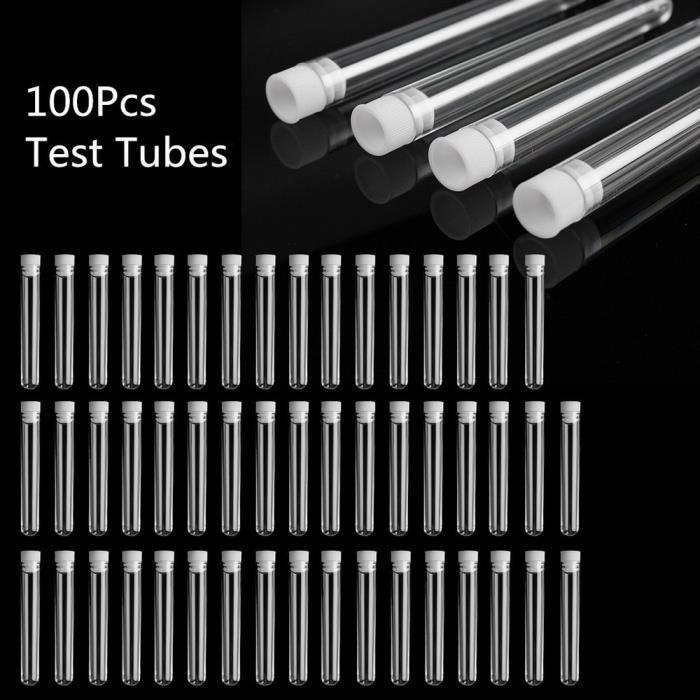 Vase - soliflore,Tube à essai en plastique transparent avec bouchon,en ...