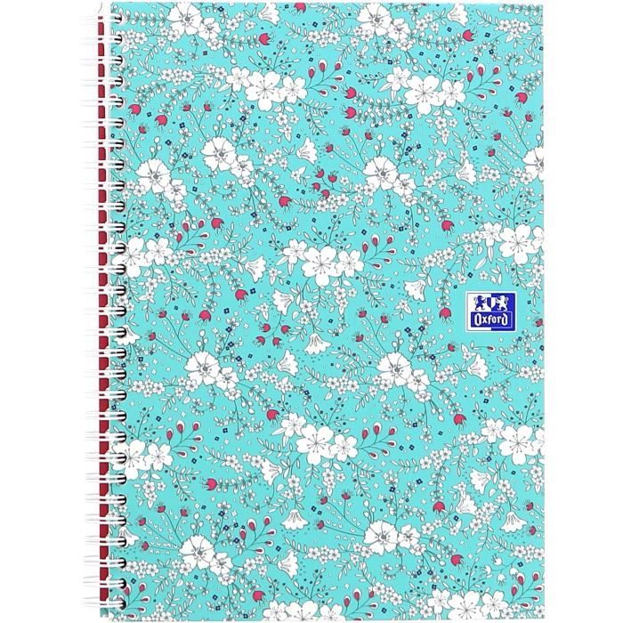 Cahier - OXFORD - Flowers Integrale - B5 - 120p - 90g - Ligne 7mm ...