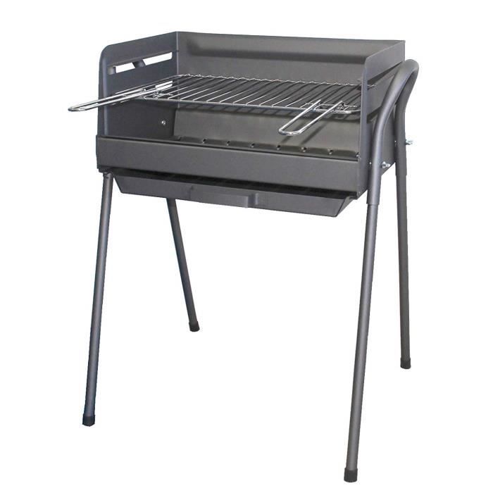 IMEX EL ZORRO Barbecue avec grille zinguée, noir, 49 x 48 x 73 cm ...