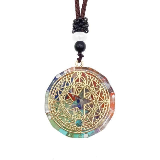 7 chakras 4 - Collier De Méditation Chakela Orgonite, Équilibre De ...