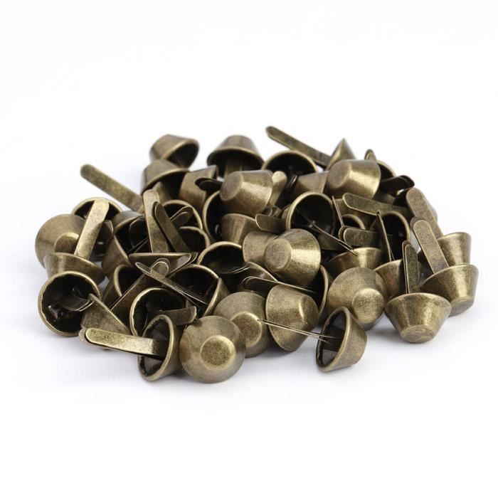 Qiilu tête de clou de cône 50pcs sac à main sac à main cône pieds clou ...