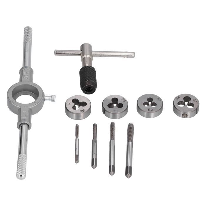 Cikonielf Kit de matrice de taraud Kit de matrices de taraudage en acier allié clé à tarauder ...