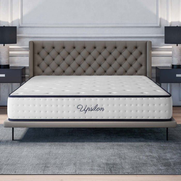 Matelas UPSILON 140x190 cm-24 cm-Mousse à mémoire de forme HR 35 kg-7 ...