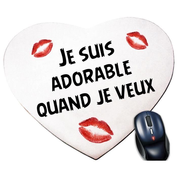 TAPIS DE SOURIS JE SUIS ADORABLE - Cdiscount Informatique