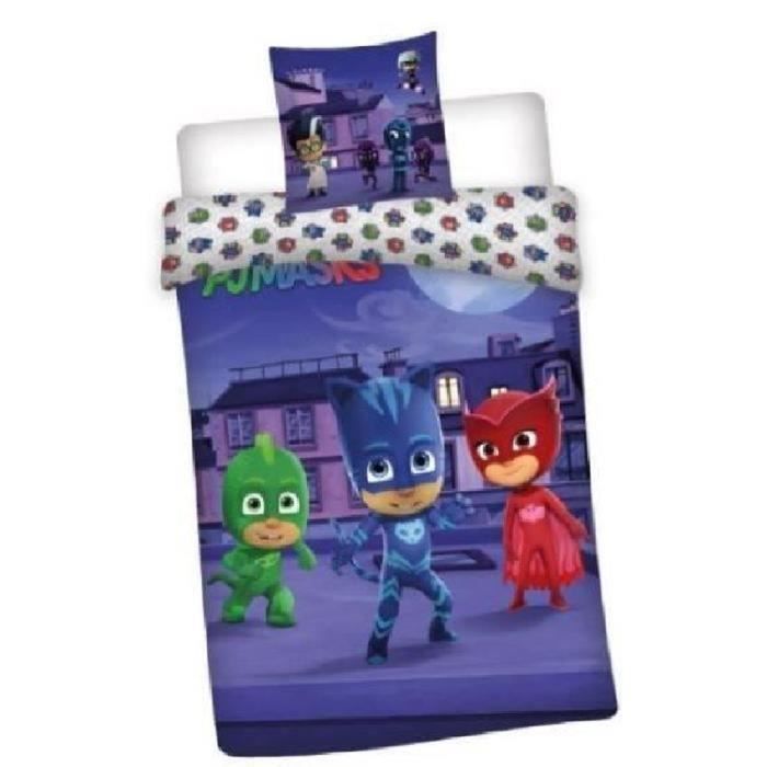 PJ MASKS HOUSSE DE COUETTE PARURE DE LIT PYJAMASQUE - Cdiscount Maison