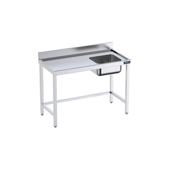 Table de chef Inox avec bac à Droite - Gamme 600 - Distform - Acier ...