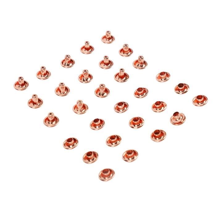 EJ.life Rivets en métal plats 100 ensembles de clous en métal rivets or ...
