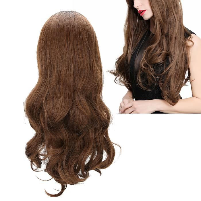 Perruques ondulées Perruques de Cheveux Longs Bouclés pour Femmes Faux ...