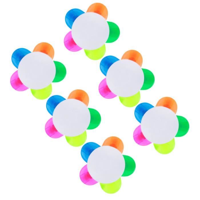 6 Pcs Stylos fluorescents en forme de pétale, stylos de marquage de ...