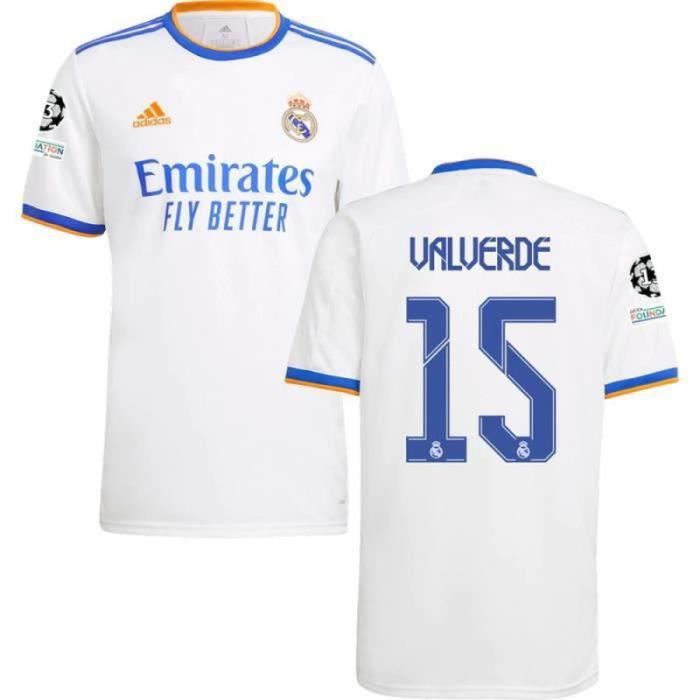 Maillot Authentique REAL MADRIDx Domicile Europe 15 VALVERDE 2021 2022 ...