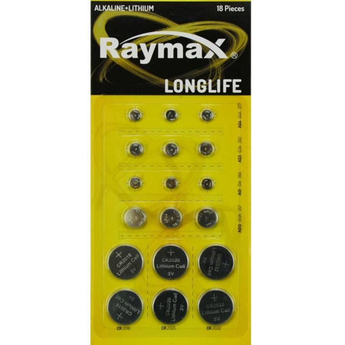 Pack de 18 Piles Bouton alcalines et Lithium AG1 AG3 AG4 AG13 CR2016 CR2025 CR2032 - Cdiscount ...