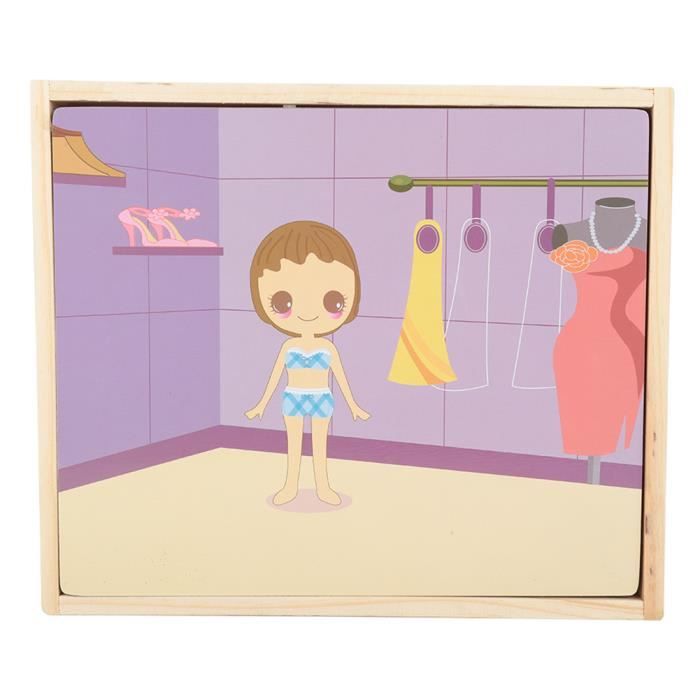 Shipenophy Jouet de puzzle Puzzle magnétique en bois pour enfants, à ...