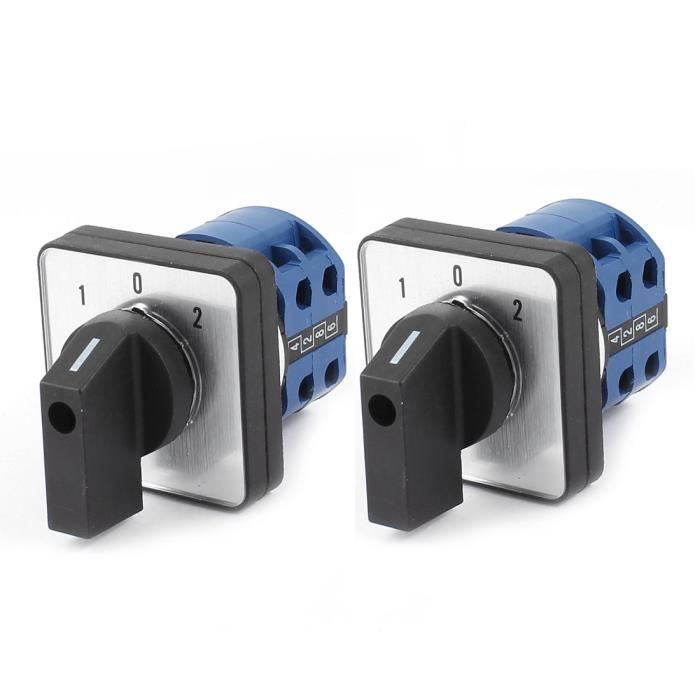 AC 690V 20A 8 plots 3 Positions Interrupteur inverseur Came rotative 2 ...