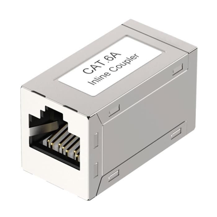 Coupleur RJ45 Cat6A Blindé Ethernet Adaptateur Rallonge Femelle à ...