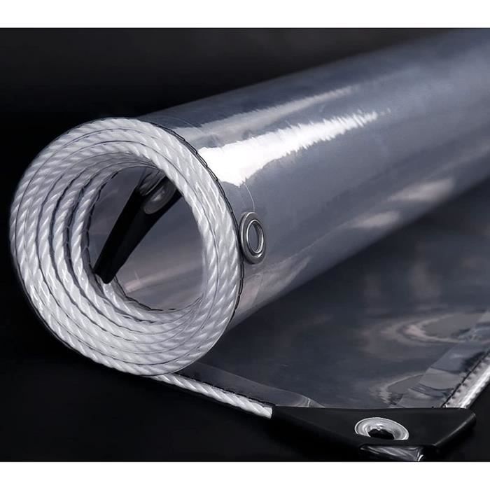 Xrdbfd Bâche Transparente Imperméable avec Oeillets, Bâche De ...