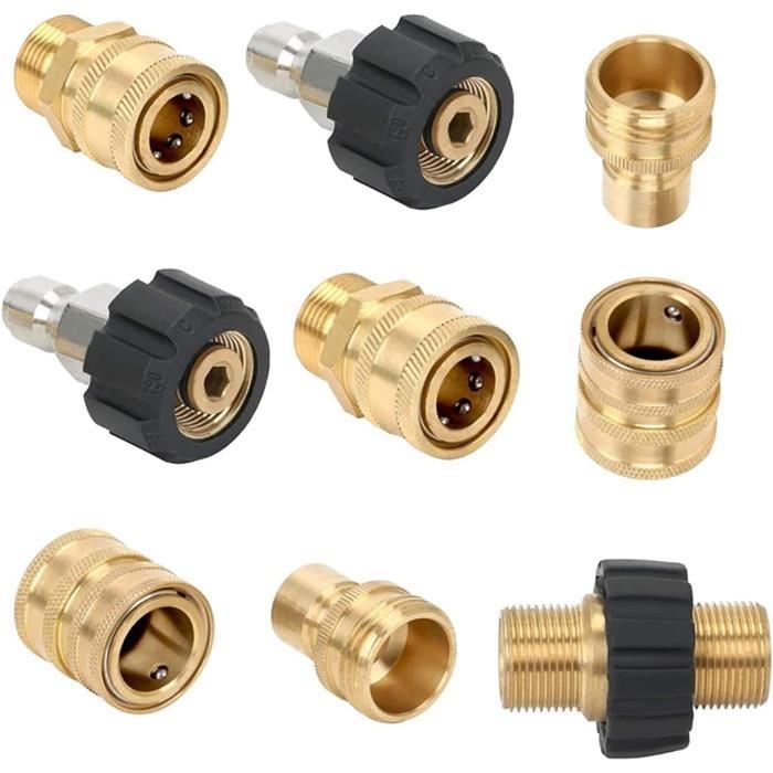 Kit D'Adaptateur Pour Nettoyeur Haute Pression M22 Avec Rotation De 14 Mm Vers Connexion Rapide ...