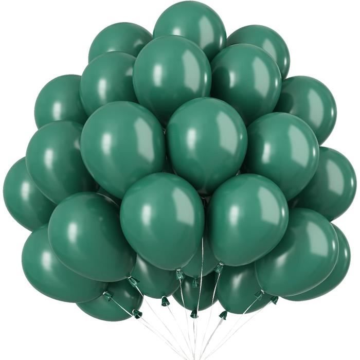 Lot De 100 Ballons Verts En Latex Vert Foncé De 10 Pouces - Pour ...