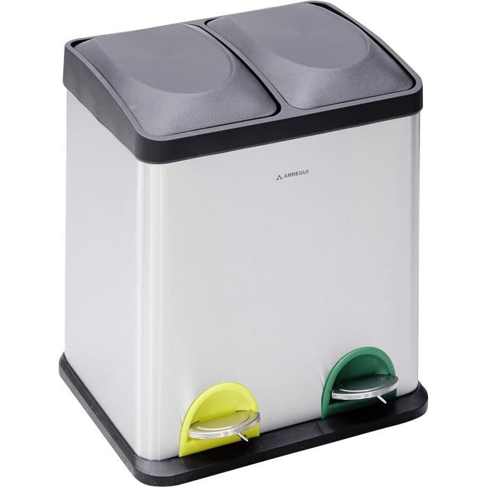 Step Bin Cr705-30L Poubelle De Recyclage Avec Pédale D'Ouverture, En ...